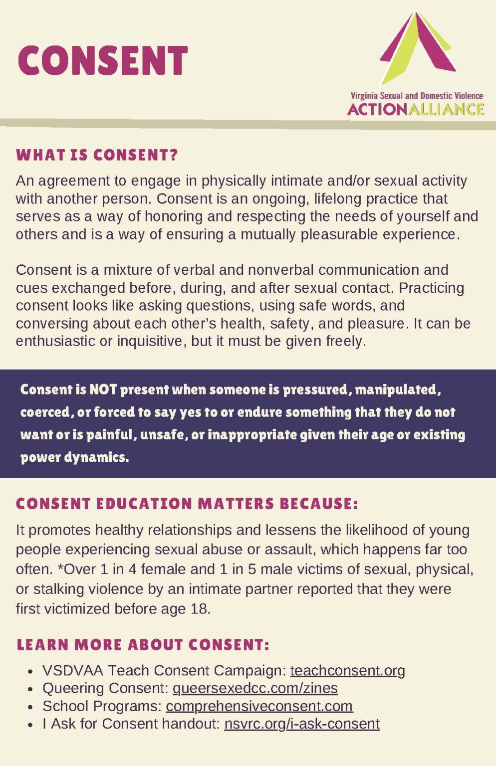 Consent Brochure – Virginia Sexual & Domestic Violence Action Alliance